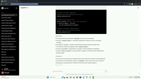 beginner python append or remove entry from list then print to