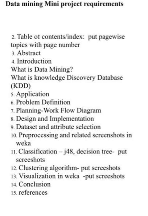 solved i want a mini project with these steps project name