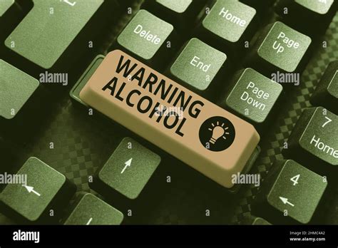 Text Showing Inspiration Warning Alcohol Word Written On Warning