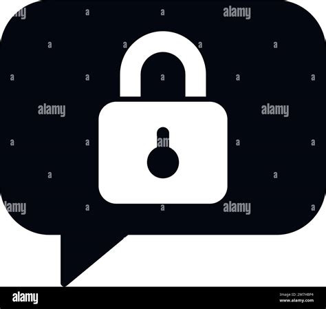 Lock Message Icon Simple Vector Security Code Unlock Secure Stock