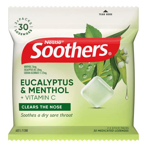 3 Pack Nestle Soothers Eucalyptus And Menthol Lozenges Target Australia