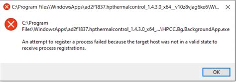 Hpcc Thermal Error After Update And Restart Rhewlettpackard