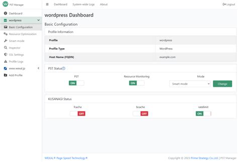 Pst Manager Wexal® Page Speed Technology
