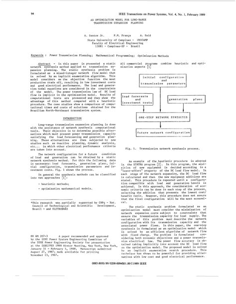 Pdf An Optimization Model For Long Range Transmission Expansion Planning