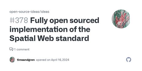 Fully Open Sourced Implementation Of The Spatial Web Standard · Issue