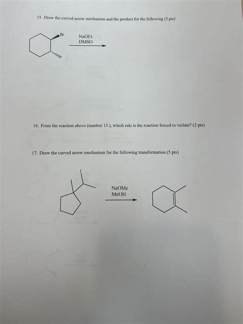 Solved Draw The Curved Arrow Mechanism And The Product For Chegg Com