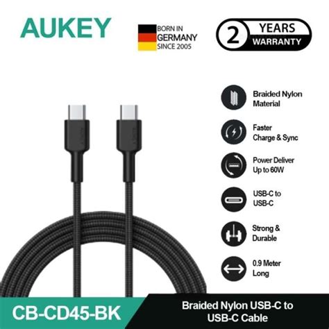 Promo Kabel Data Usb Type C To Usb Type C W Fast Charging Cb Cd Braided Nylon Diskon Di