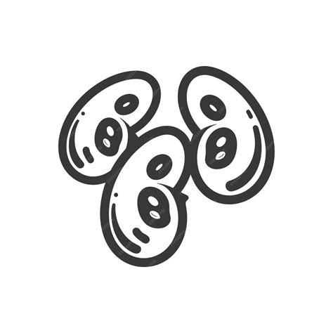 Three Interlocking Beanshaped Objects With Inner Circles Premium Ai Generated Vector
