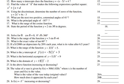 Solved 12 How Many X Intercepts Does The Function Chegg Com