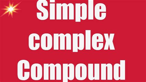 Sentenses Simple Complex And Compund Youtube