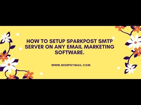 How To Setup Sparkpost Or Messagebird Smtp Server On Any Email Marekting Software YouTube