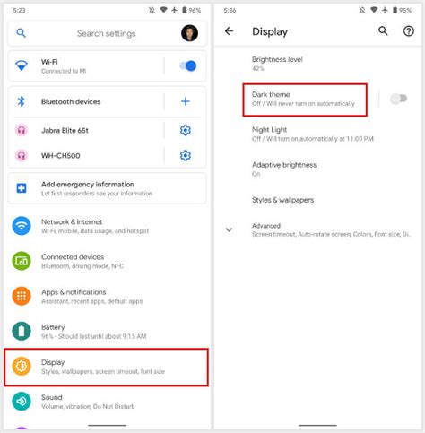 How To Schedule Automatic Dark Theme On Android 11 Mashtips