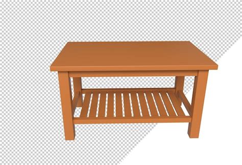 Premium Psd 3d Wooden Table Rendering Home Furniture Wooden Coffee