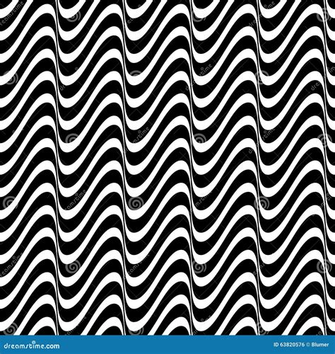 Seamless Wavy Lines Pattern Repeating Vector Texture Stylish Stripes