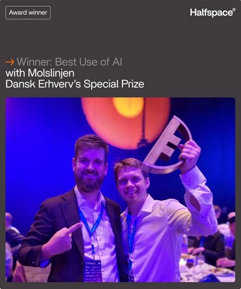 Halfspace An Ai Company On Linkedin Danskerhvervawards Ai Artificialintelligence