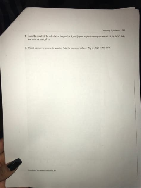 Solved Report Sheet Experiment Colorimetric 22