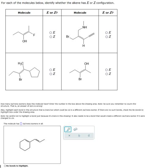 solved part 1 for each molecule below determine if the