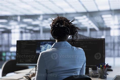 programmer in data center using artificial intelligence computing