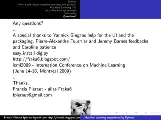 Machine Learning Empowered By Python April Ppt