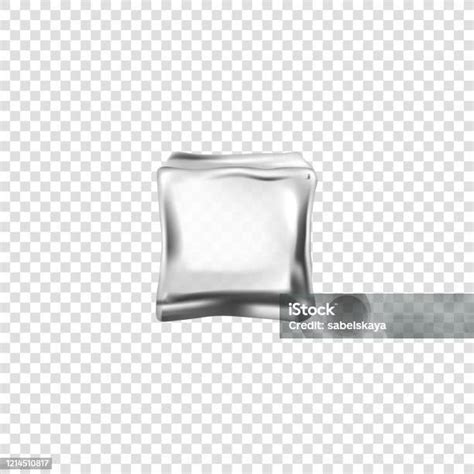 반사 고립 현실적인 벡터 일러스트와 맑은 빛나는 얼음 큐브 각얼음에 대한 스톡 벡터 아트 및 기타 이미지 각얼음 아이콘 3차원 형태 Istock