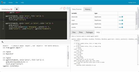 Биостатистика и язык R Ide Rodeo аналог Rstudio для Python