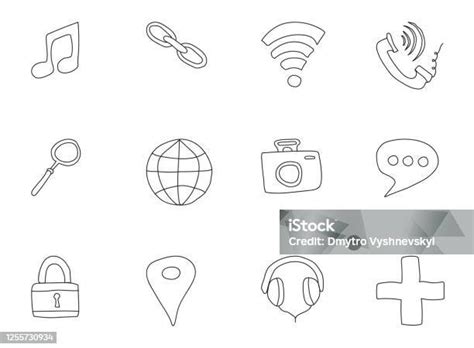 흰색 배경에 격리된 선형 벡터 아이콘을 그리는 미디어 및 통신 핸드 웹 및 Ui 디자인 모바일 앱 및 인쇄 제품을 위한 미디어