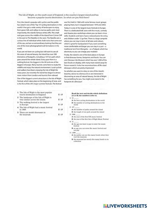 Ex4 Activity Live Worksheets