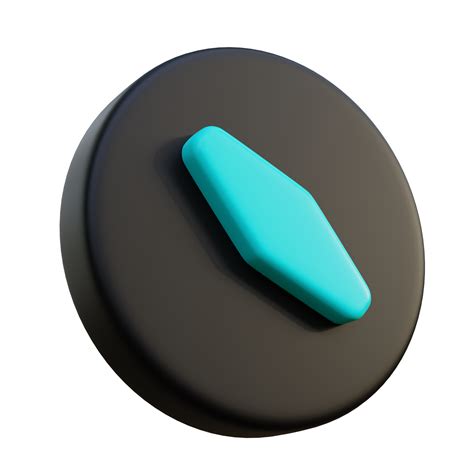 Compass 3d Icon On Black Circle 29752612 Png