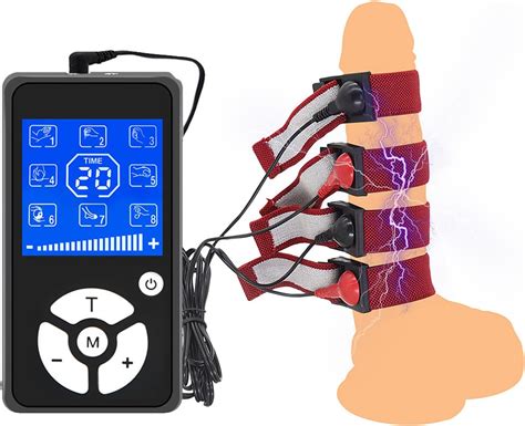 Mfmyee Estim Rings Electric Shock 4 Piece Cock Ring Stimulation