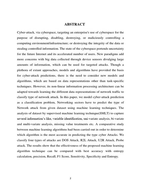 prediction of cyber attacks using data science technique pdf