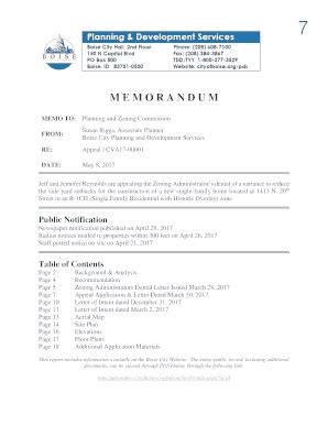 Fillable Online MEMO TO Planning And Zoning Commission Fax Email Print PdfFiller