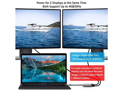 USB C To Dual HDMI Adapter Hub StackSocial