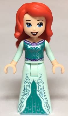 Minifigure Dp Lego Ariel Human Light Aqua Dress With Silver Starfish And Shells Disney Disney