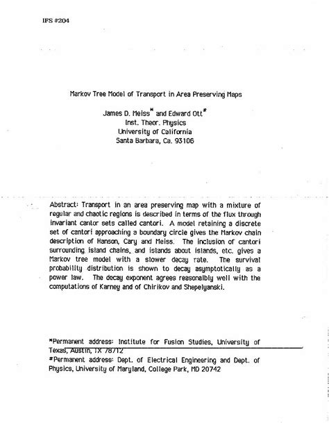 pdf markov tree model of transport in area preserving maps dokumen tips