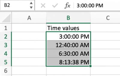 How To Enter Time Values Quickly In Excel