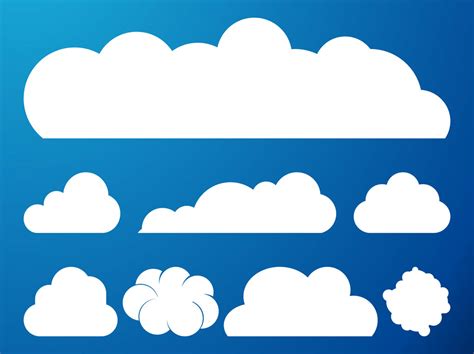 Clouds Graphics Set Vector Art Graphics Freevector