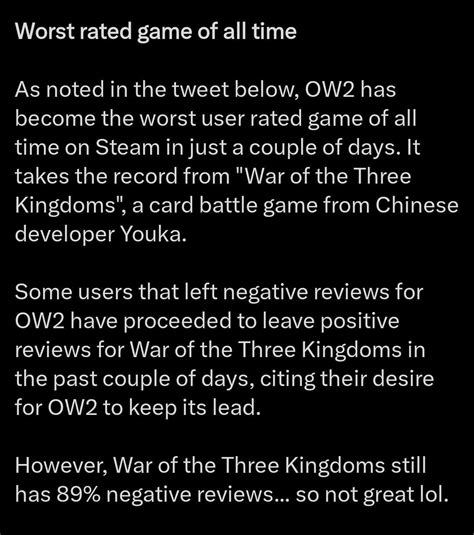 An Interesting Read Of The Overwatch 2 Steam Debut Situation By Daniel Ahmad R Twobestfriendsplay