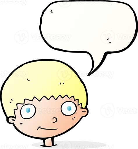 Cartoon Happy Boy With Speech Bubble 45114902 Png