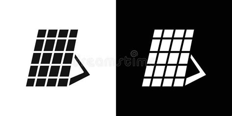 Solar Collector Icon Flat Fill Set Collection Stock Illustration