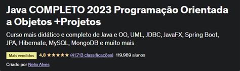 Iniciando Curso De Java Do Professor Nelio Alves Na Udemy Espero Que O