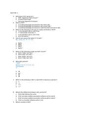 Comprehensive Guide On PHP Fundamentals And Quiz Questions Course Hero