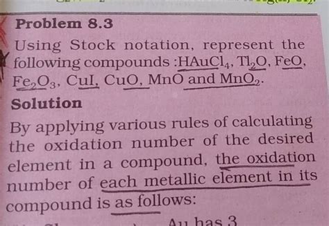 Problem 8 3 Using Stock Notation Represent The Following Compounds Hau