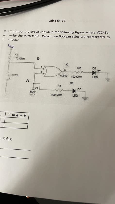 Solved Lab Test B Q Construct The Circuit Shown In The Chegg