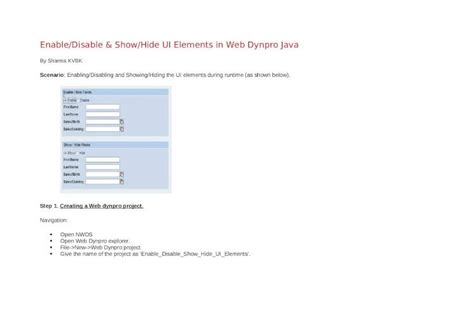 DOC Enable Disable Show Hide UI Elements In Web Dynpro Java DOKUMEN TIPS