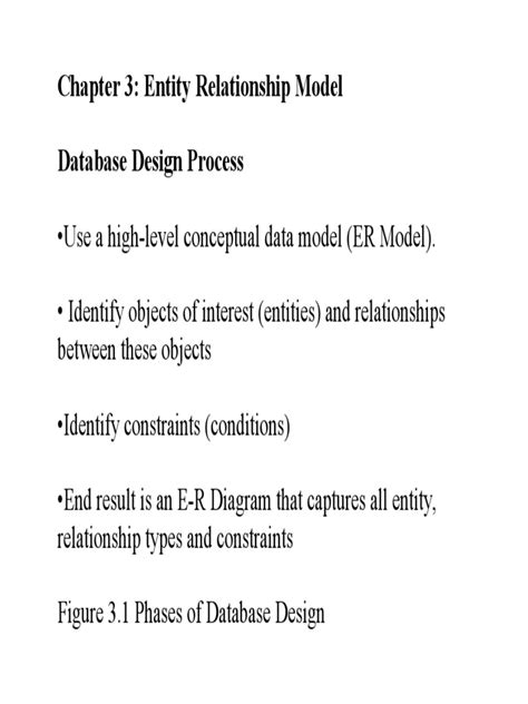 Chapter 3 Entity Relationship Model Pdf Pdf Data Model Conceptual