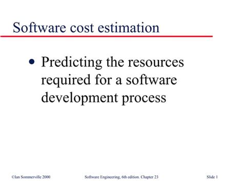 Software Cost Estimation In Software Engineering Se23 Ppt Programming Languages Computing