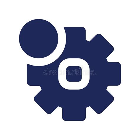 Settings Notification Black Glyph Ui Icon Stock Illustration
