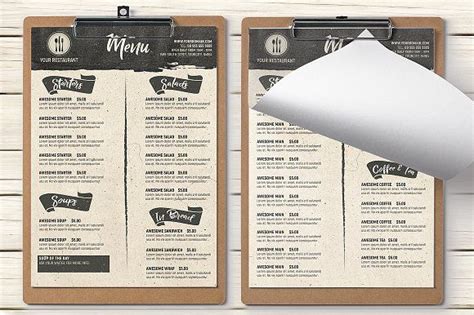 Rustic Food Menu Template