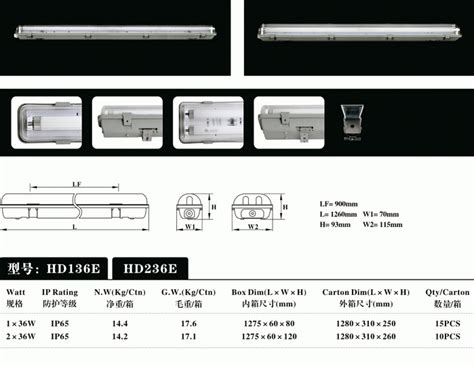 Waterproof Lighting Led Lighting Work Light Fluorescent Fitting