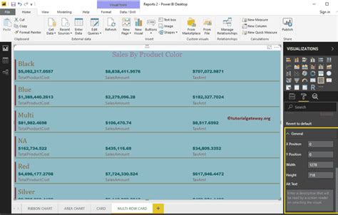 Format Power BI Multi Row Card